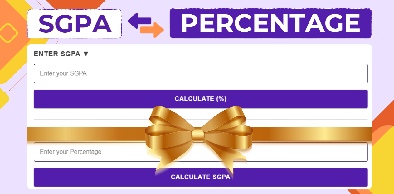 SGPA to Percentage Converter, Percentage to SGPA Calculator | Formula Chart