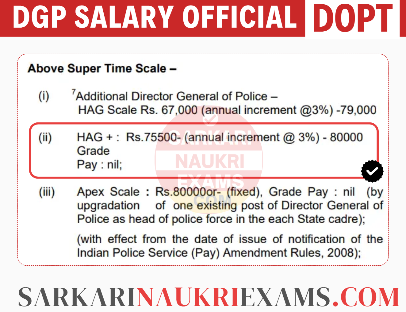 DGP Salary (डीजीपी सैलरी): Director General of Police Monthly Income ...