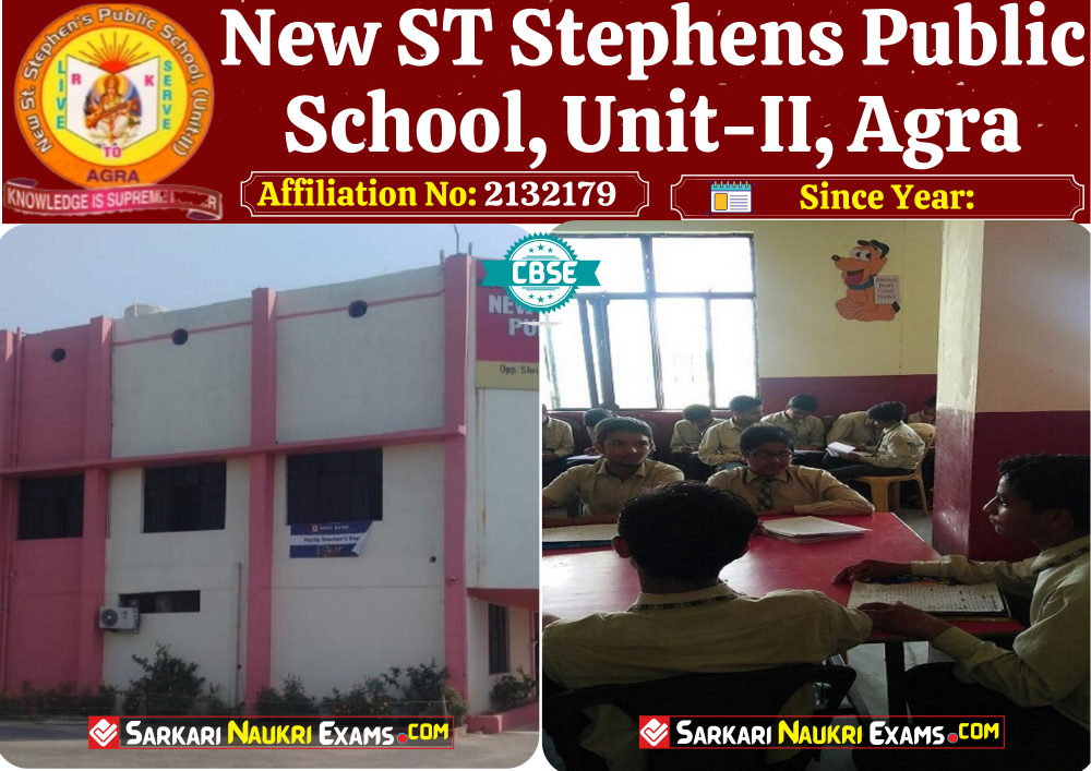 New ST Stephens Public School, Unit-II, Agra