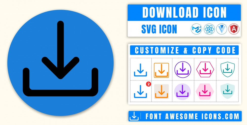 Download Icon SVG Code Download Path HTML
