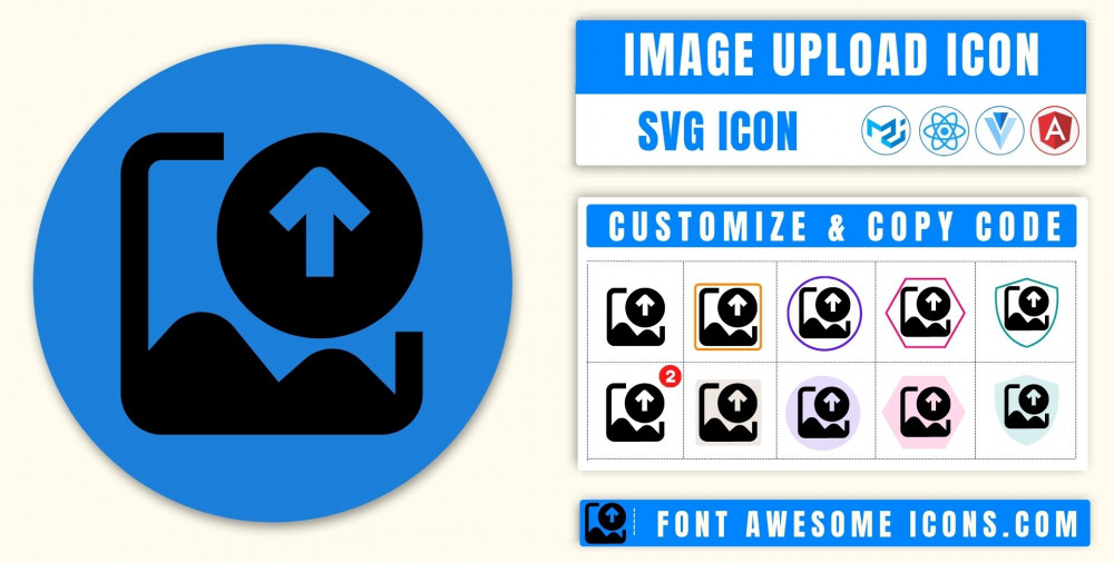 Image Upload Icon SVG Code Download Path HTML