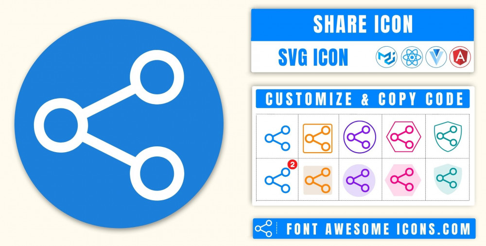 Share Icon SVG Code Download Path HTML