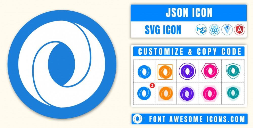 Json Icon SVG Code — Download Path / HTML