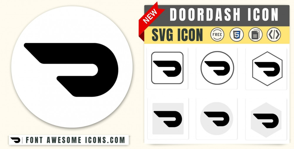 Doordash Icon SVG Code — Download Path / HTML