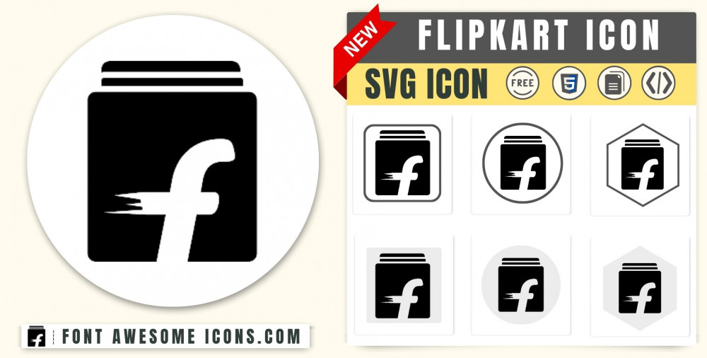 Flipkart Icon SVG Code — Download Path / HTML
