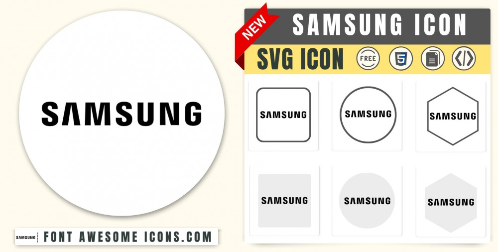 Samsung Icon SVG Code — Download Path / HTML