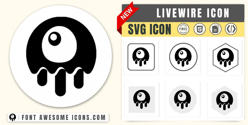 Livewire Icon SVG Code — Download Path / HTML