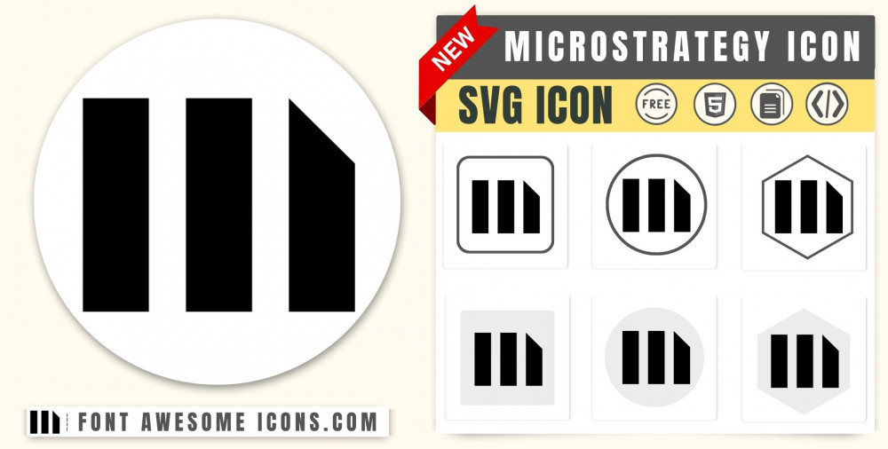 Microstrategy Icon SVG Code — Download Path / HTML