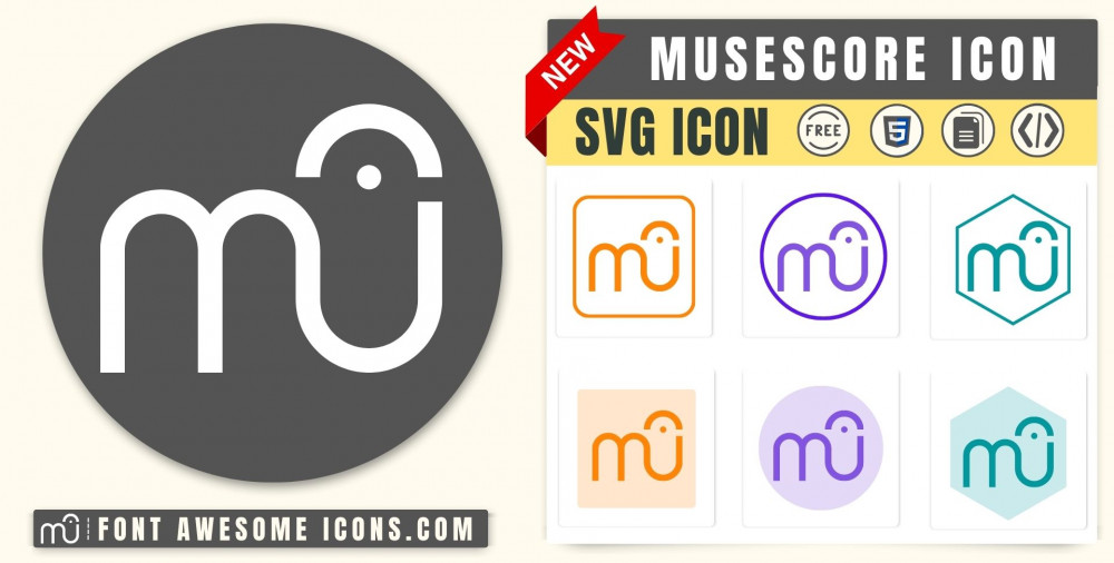 Musescore Icon SVG Code — Download Path / HTML