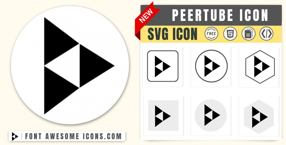Peertube Icon SVG Code — Download Path / HTML