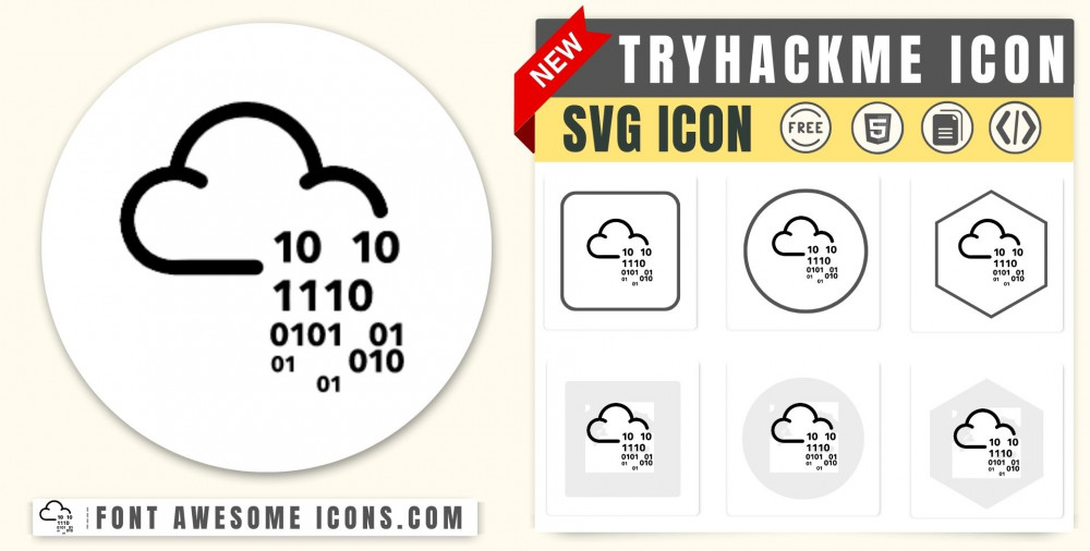 Tryhackme Icon Svg Free Tryhackme Svg Icon Code Path Html Css White ...