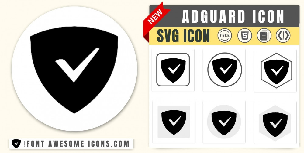 Adguard Icon SVG Code — Download Path / HTML