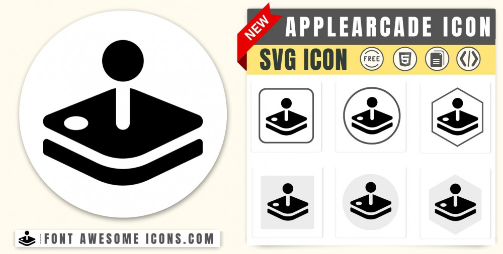 Applearcade Icon SVG Code — Download Path / HTML