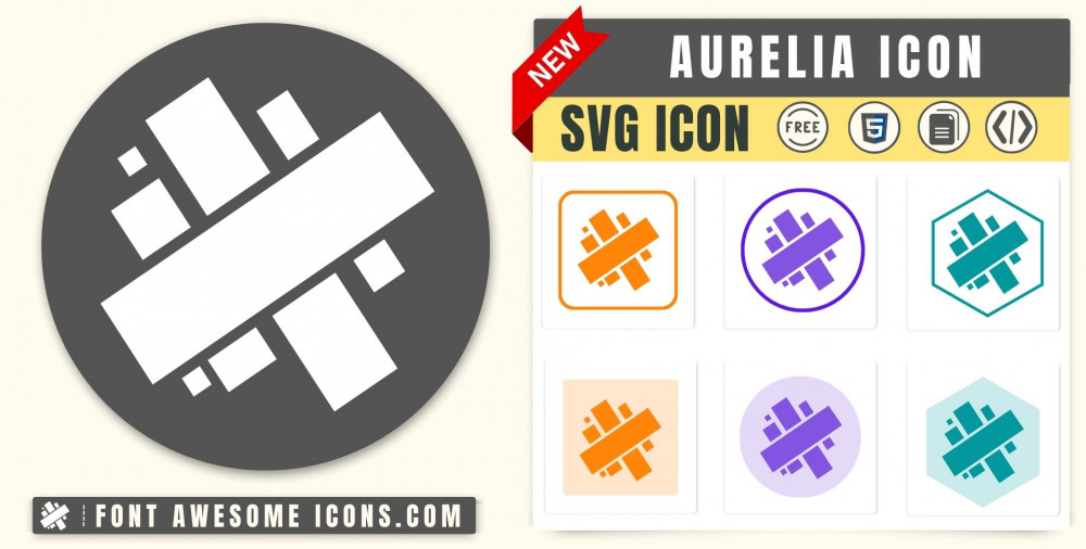 Aurelia Icon SVG Code — Download Path / HTML