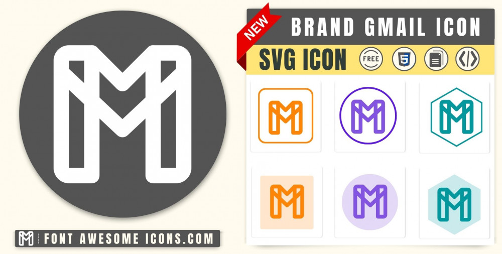 Brand Gmail Icon SVG Code — Download Path / HTML