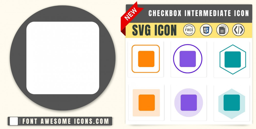 Checkbox Intermediate Icon SVG Code — Download Path / HTML