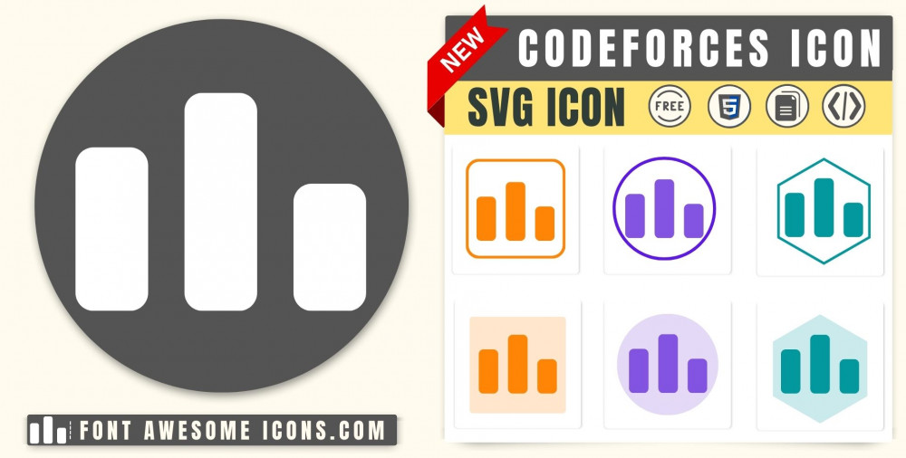 Codeforces Icon SVG Code — Download Path / HTML