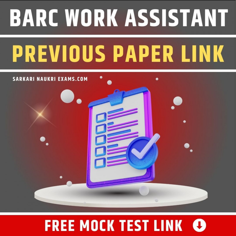 BARC Work Assistant Previous Year Paper | Group C Mock Test, Practise ...