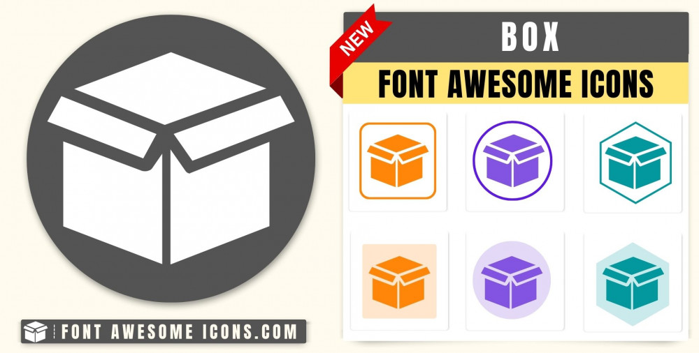 Font Awesome Box Square Design 