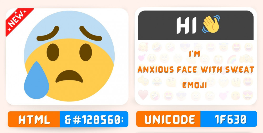 Anxious Face With Sweat Emoji Copy Paste Meaning Unicode