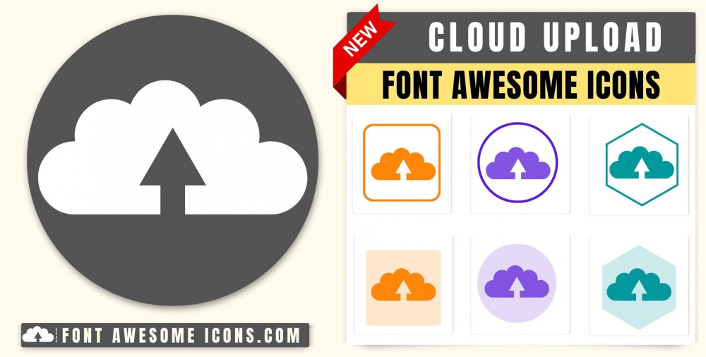 Font Awesome Cloud Upload Icon (Cloud Storage)