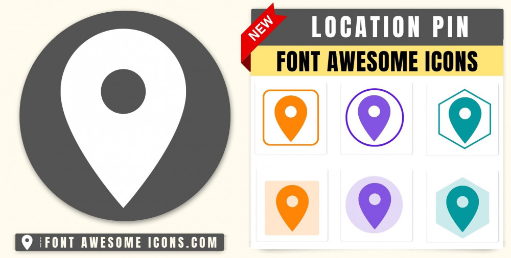Font Awesome Loction Pin Icon Marker Pinpoint Locator 