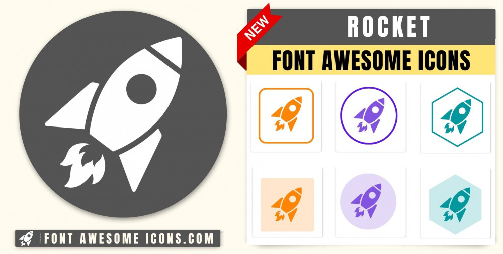 Font Awesome Rocket Icon (Launch, Astronaut, Mission)