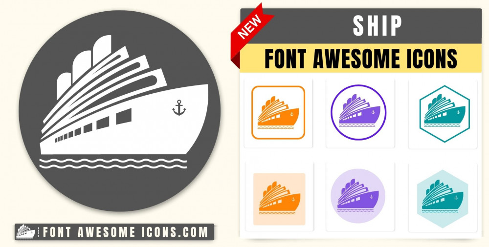 Font Awesome Ship Icon (Boat, Vessel, Transport)