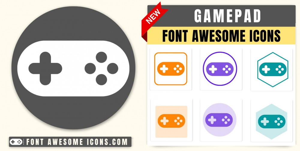 Font Awesome Game Pad Icon (Controller, Console, Video games)