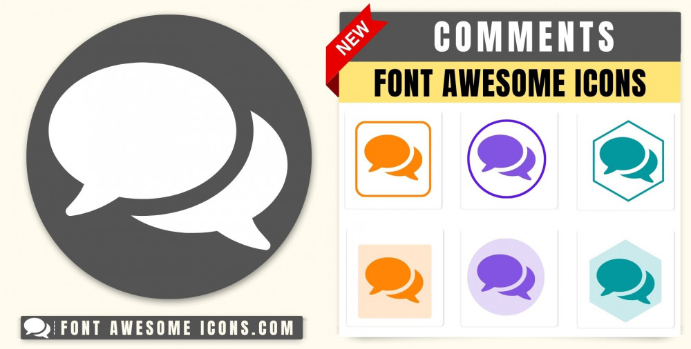 Font Awesome Comments Icon (Feedback , Discussion, Chat )
