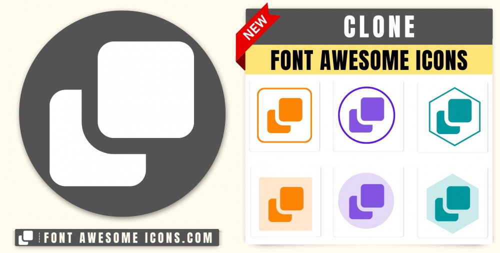 Font Awesome Clone Icon (Paste, Duplicate)