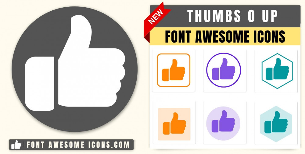 Font Awesome Thumbs O Up Icon (Like, Agree)