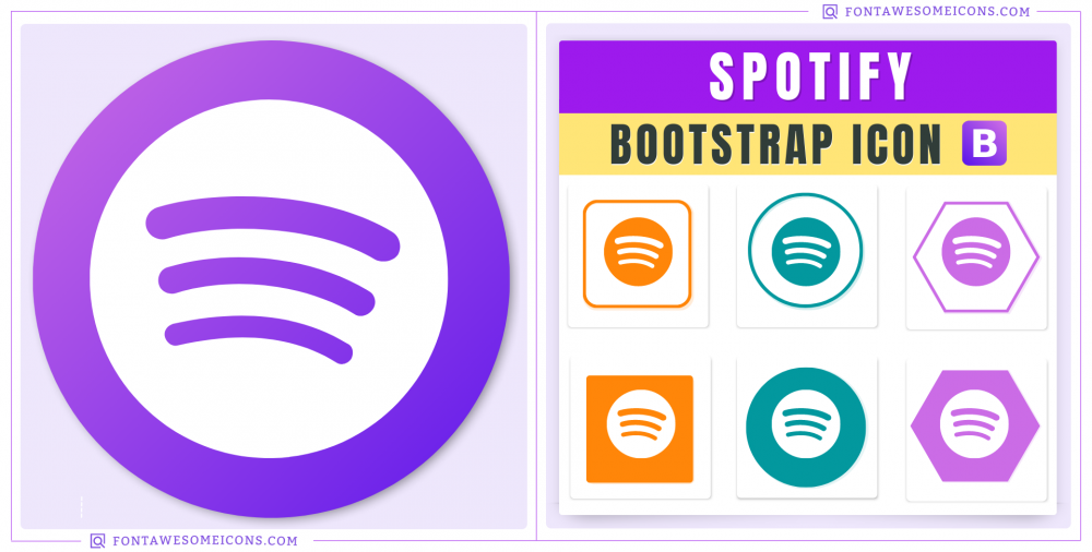 Bootstrap Spotify Icon Multimedia Bi Bi Spotify Icon Code Css Html Color Button