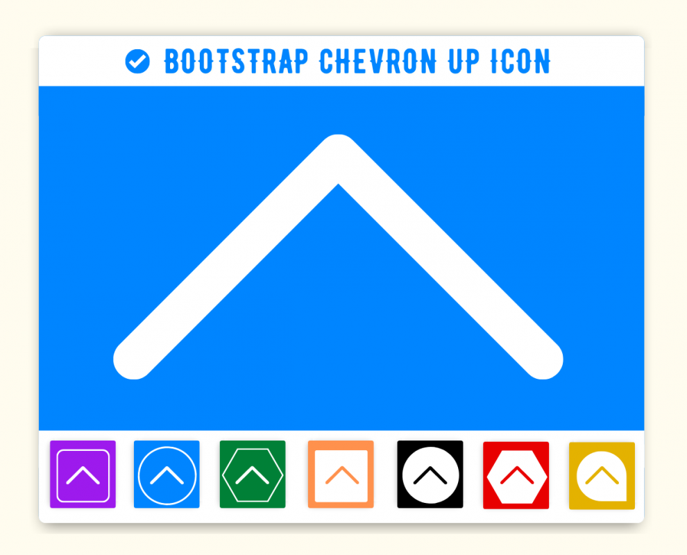 Bootstrap Chevron Up Icon Bi Bi Chevron Up Icon Code Html Css Color Button