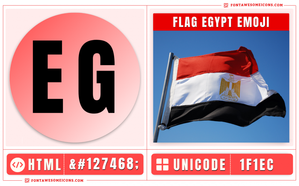 Flag Egypt Emoji Copy Paste, Meaning | Unicode
