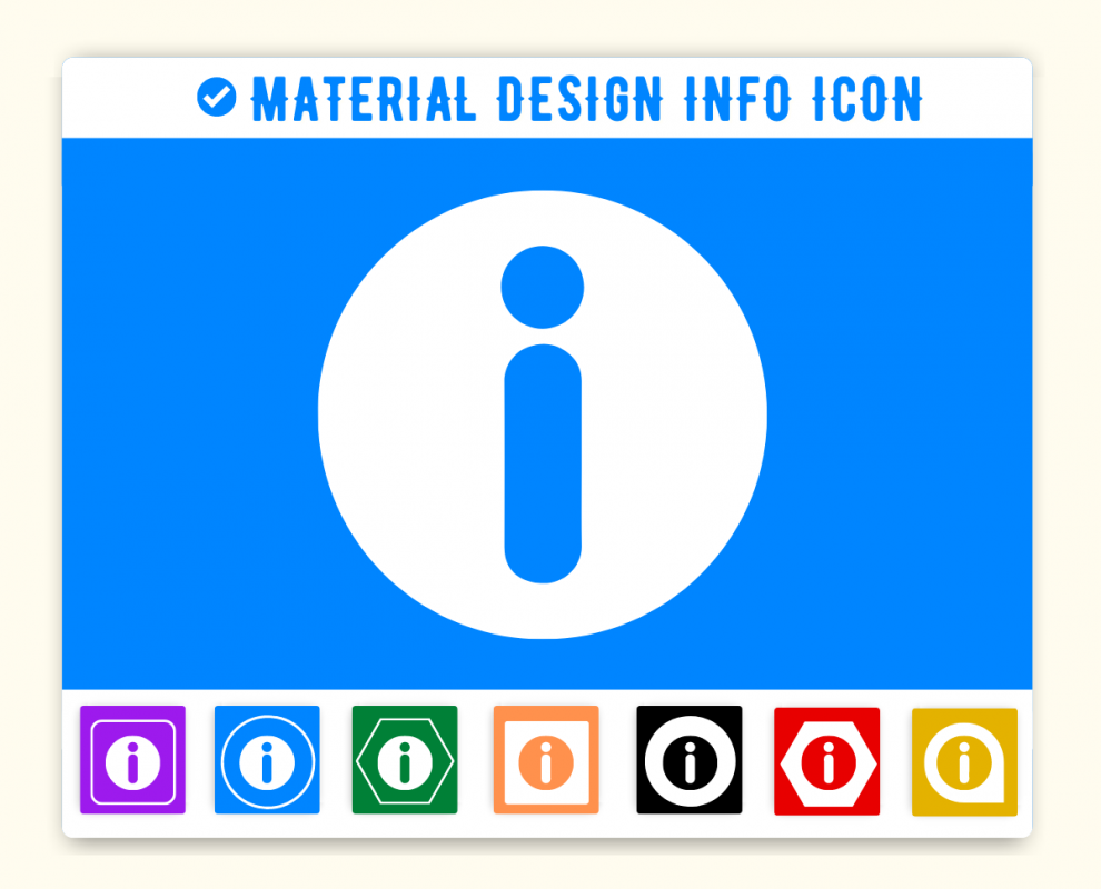 Material Design Info Icon | (Announcement) Material UI Info Icon, Vuetify, Mat Icon