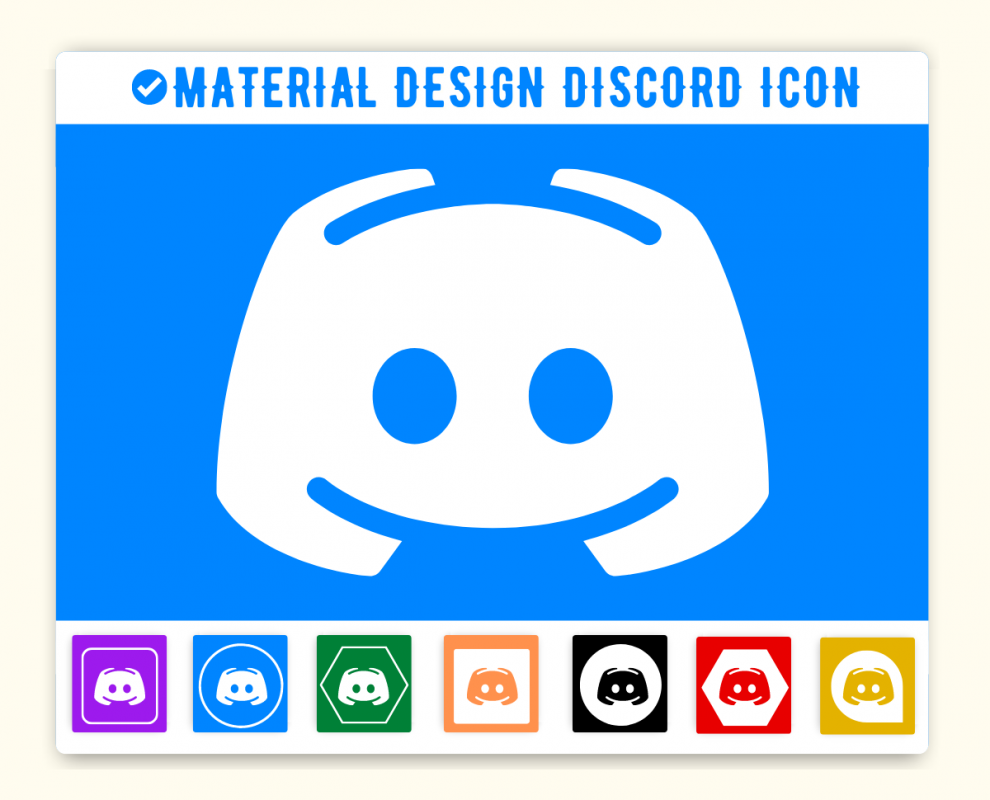Material Design Discord Icon | (Instant Messaging) Material UI Discord ...