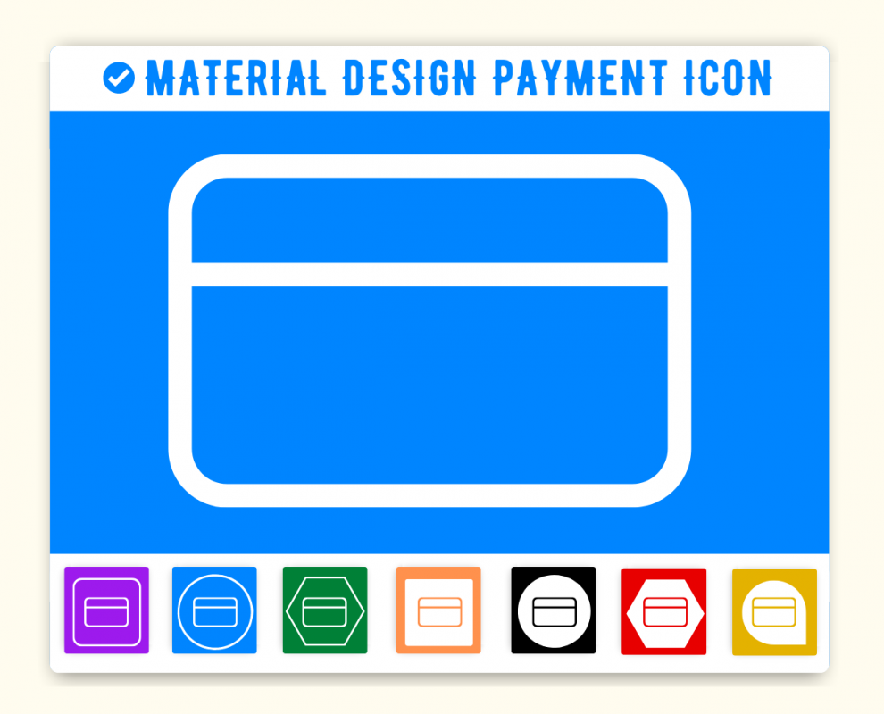 Material Design Payment Icon | (Pay) Material UI Payment Icon, Vuetify ...