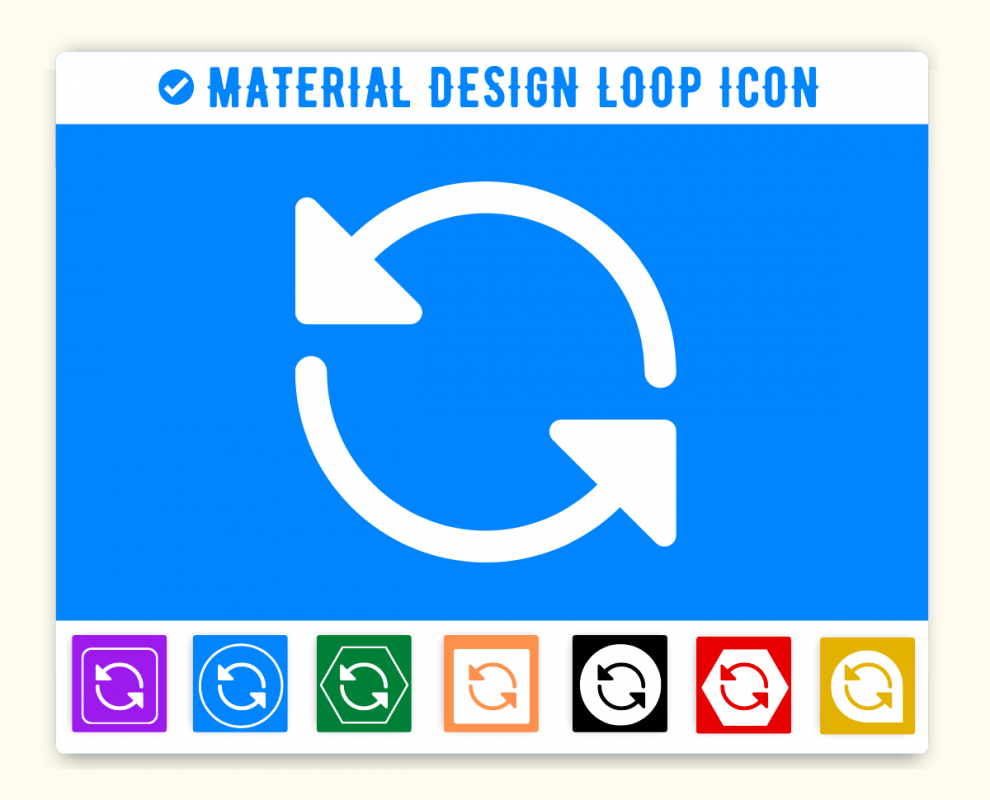 Material Design Loop Icon | (Loading Refresh) Material UI Category Icon ...