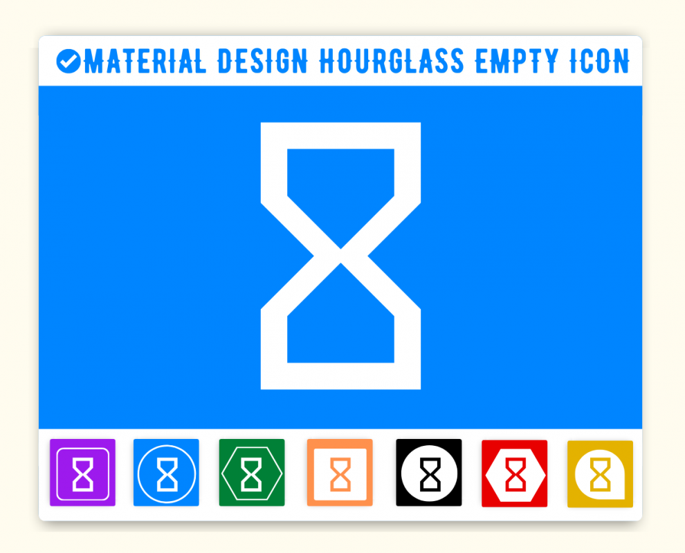 Material Design Hourglass Empty Icon | (Countdown) Material UI ...