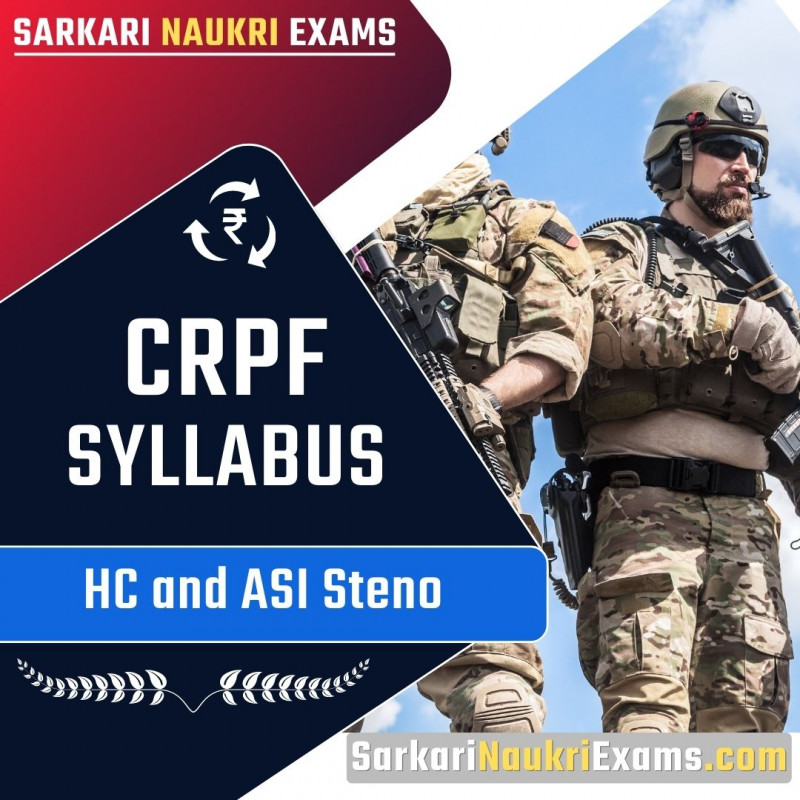 CRPF Head Constable Ministerial Syllabus 2023 | HCM/ASI Exam Pattern PDF