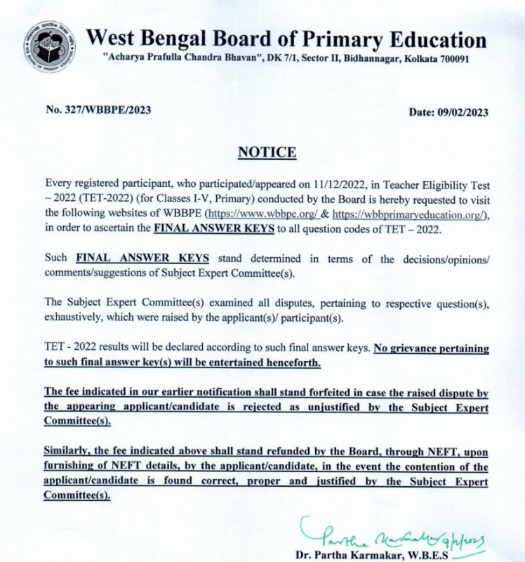 WBBPE TET Primary Result 2023 Out! 1.5 Lakh Qualified | Topper List ...