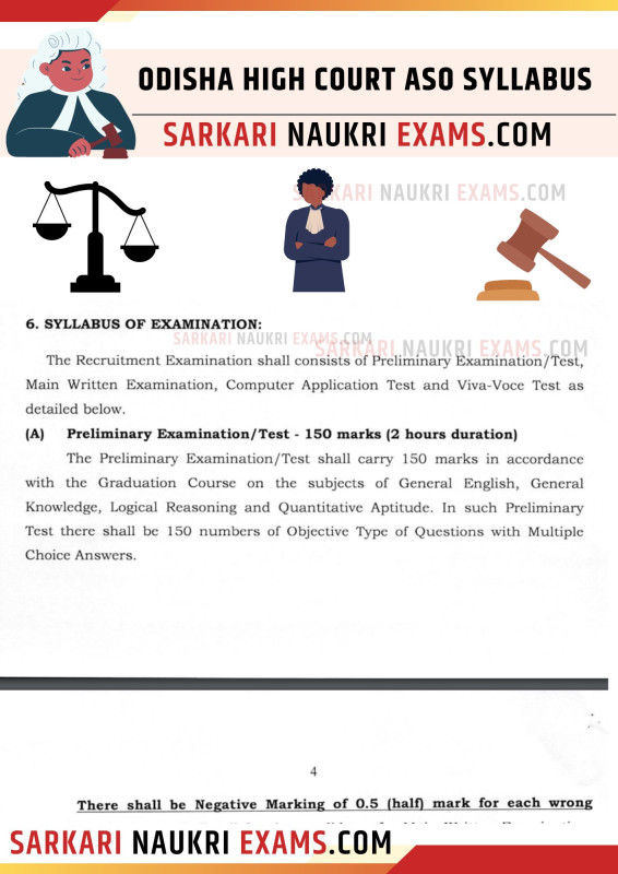 Odisha High Court ASO Syllabus 2025 | PDF Download, Exam Pattern