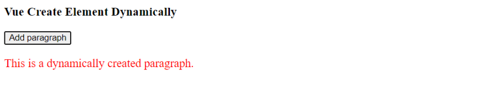 Vue Create Element Dynamic - Javascript Example