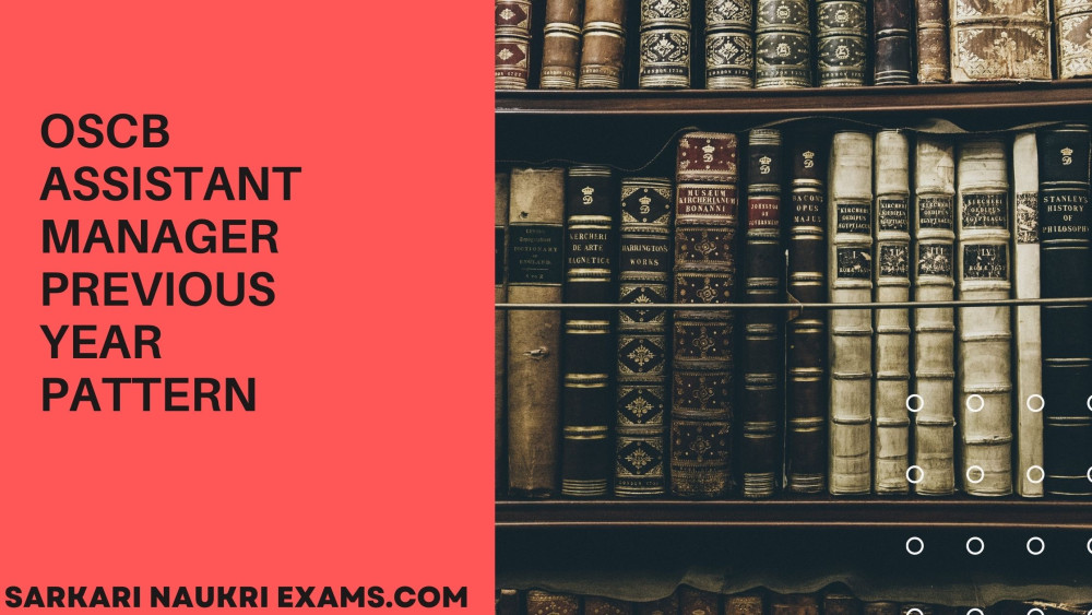 OSCB Assistant Manager Previous Year Paper |Exam Pattern PDF Download ...