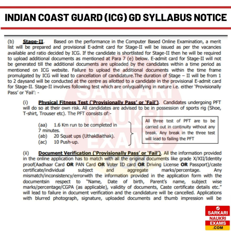 Indian Coast Guard (ICG) GD Syllabus 2025 (Navik/ Yantrik) | Exam ...