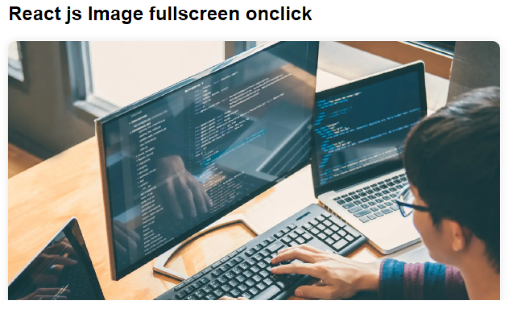 React Image full screen on click | Enlarge, Zoom Popup - Javascript