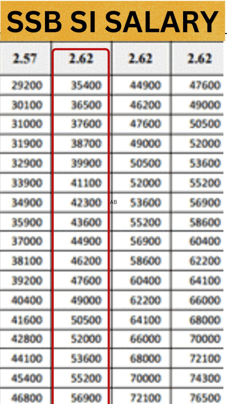 SSB SI Salary 2025: Sub Inspector Per Month Pay Slip