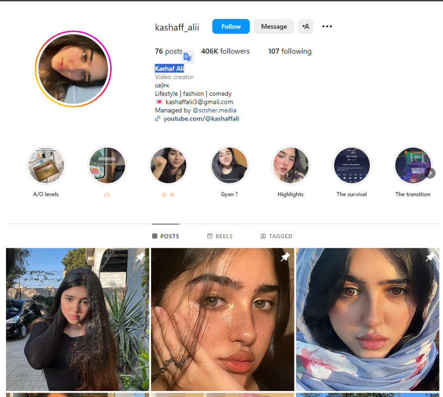 Kashaf Ali Instagram: Height, Age, Nationality, Education, Net Worth ...