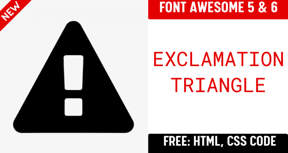 Font Awesome Exclamation Triangle Icon
